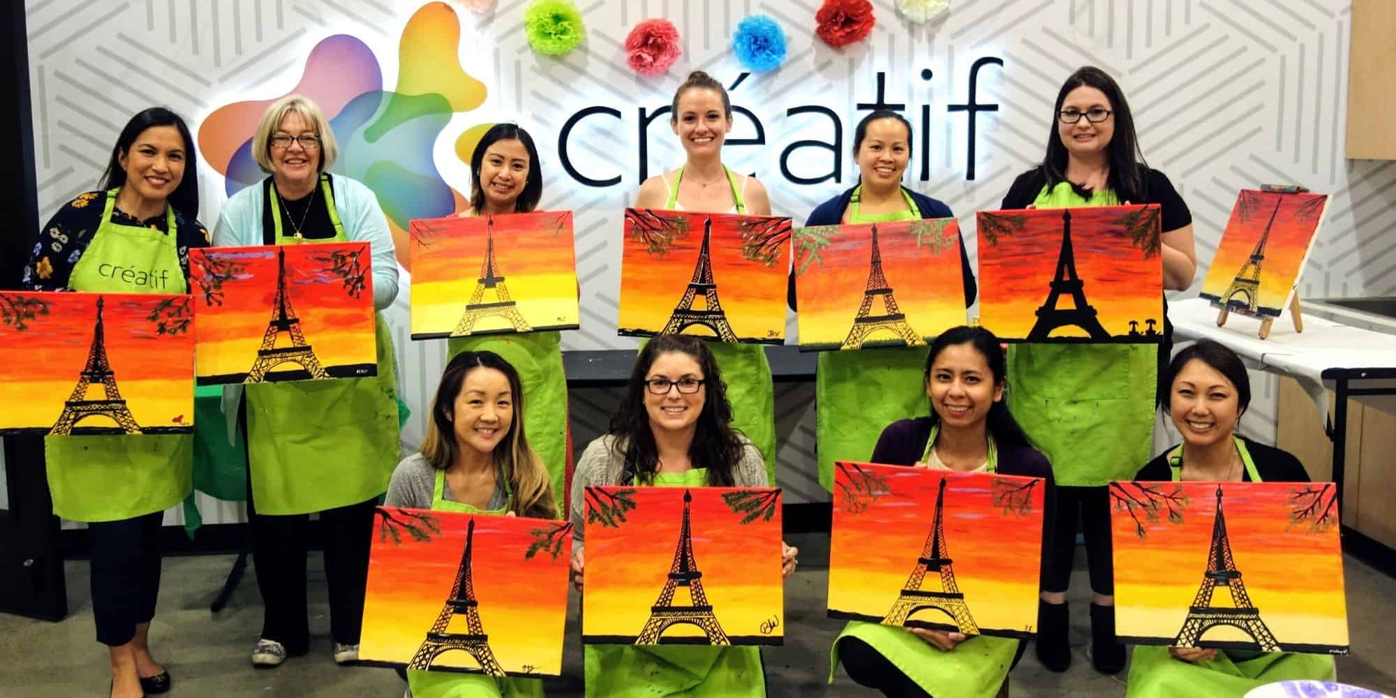 Painting Workshop | Team Building | Group Painting Class - Creatif ...